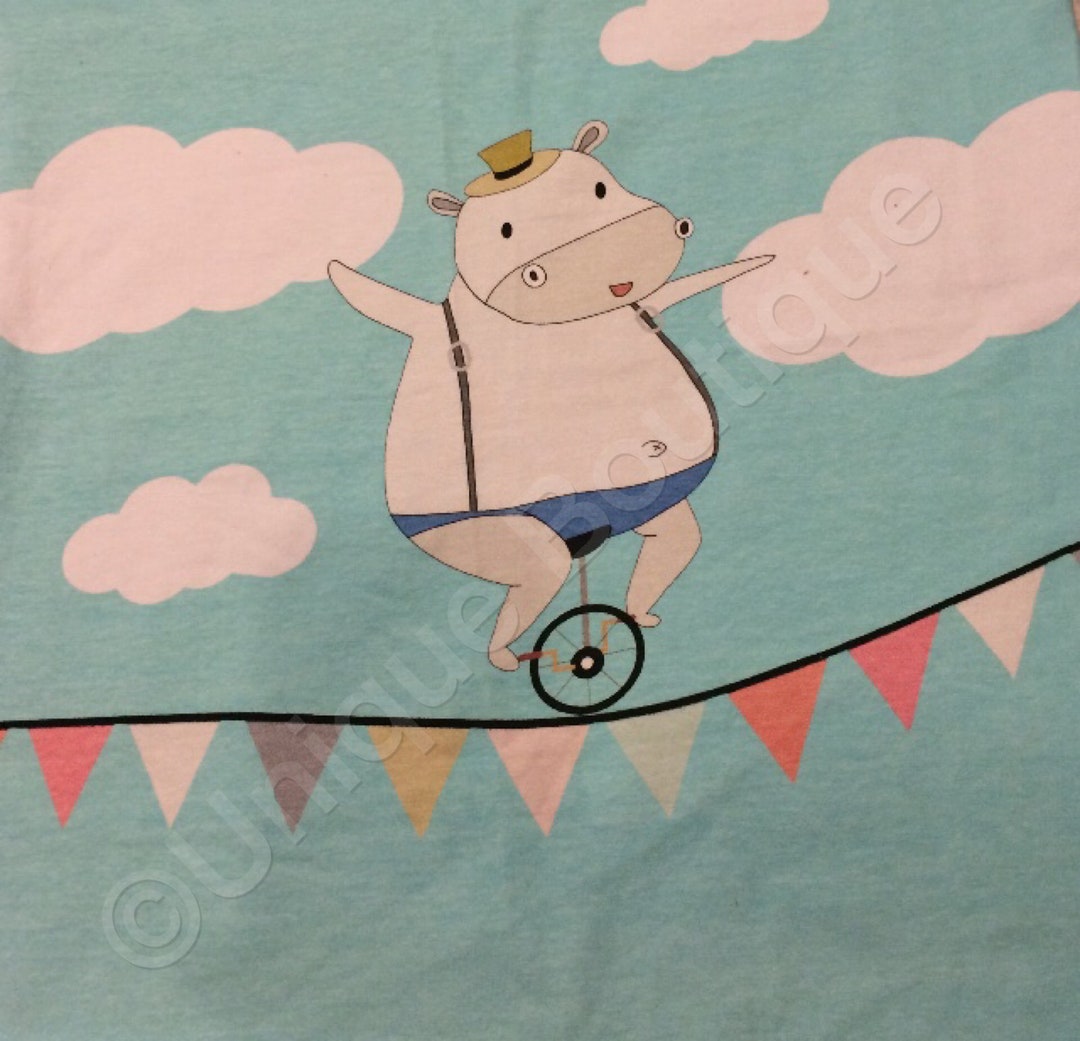 Circus Hippo Guy Fantasy Tightrope High Wire Panel Limited - Etsy
