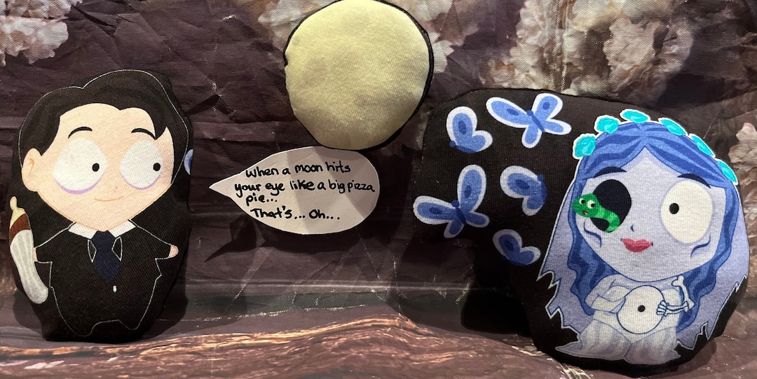 Corpse Bride Victor Emily Moon Softie Plush Doll Set Cat Toy Childrens ...