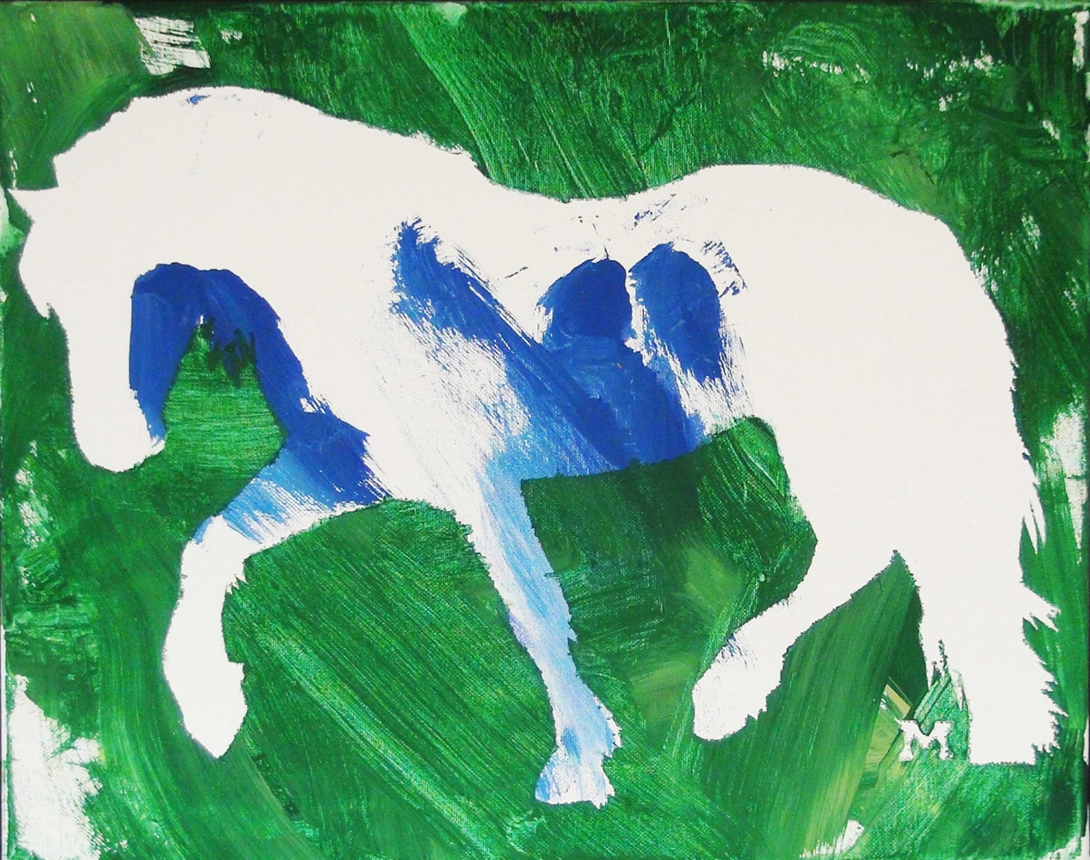 Pinto Horse Art Painting Painted by an Actual Horse - Etsy