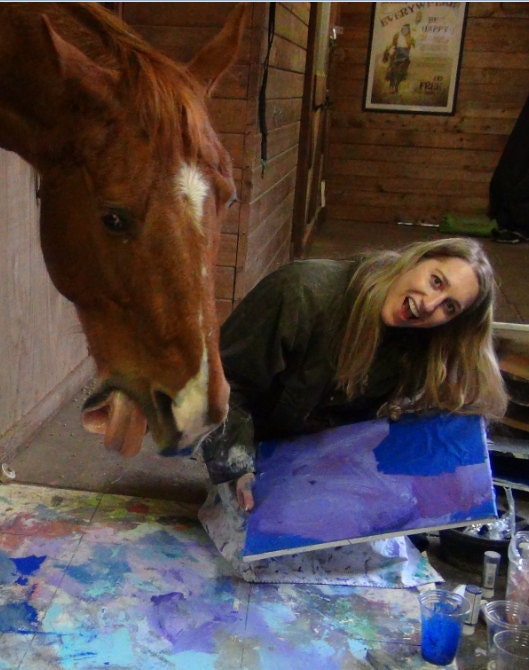 American Flag Art Painting Painted by an Actual Horse Framed - Etsy