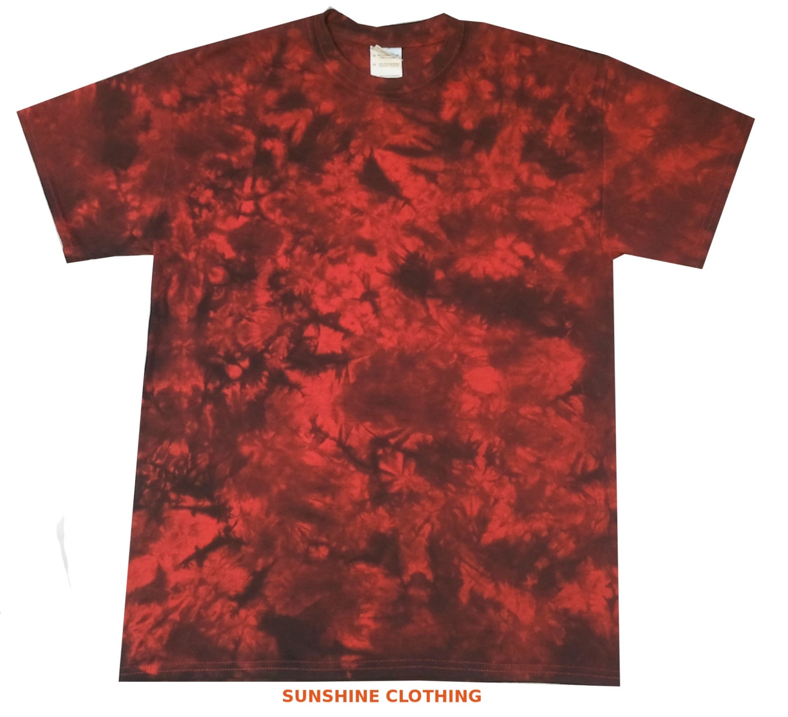 Red and Black Scrunch Tie Dye T Shirt, Hand Dyed in the U.K - Etsy UK
