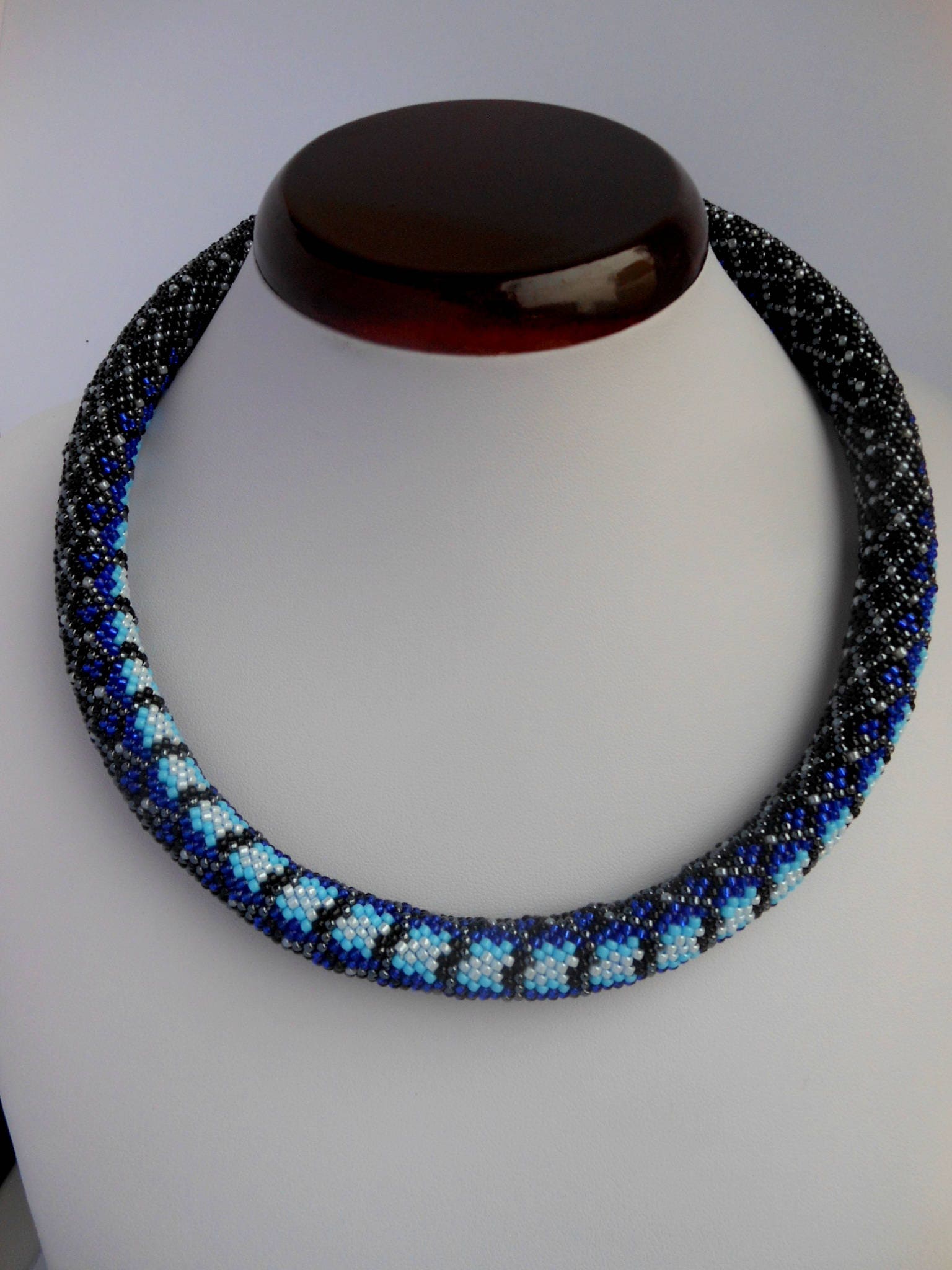 Beaded Necklace for Women Handmade Bead Necklace Bead Crochet Necklace ...