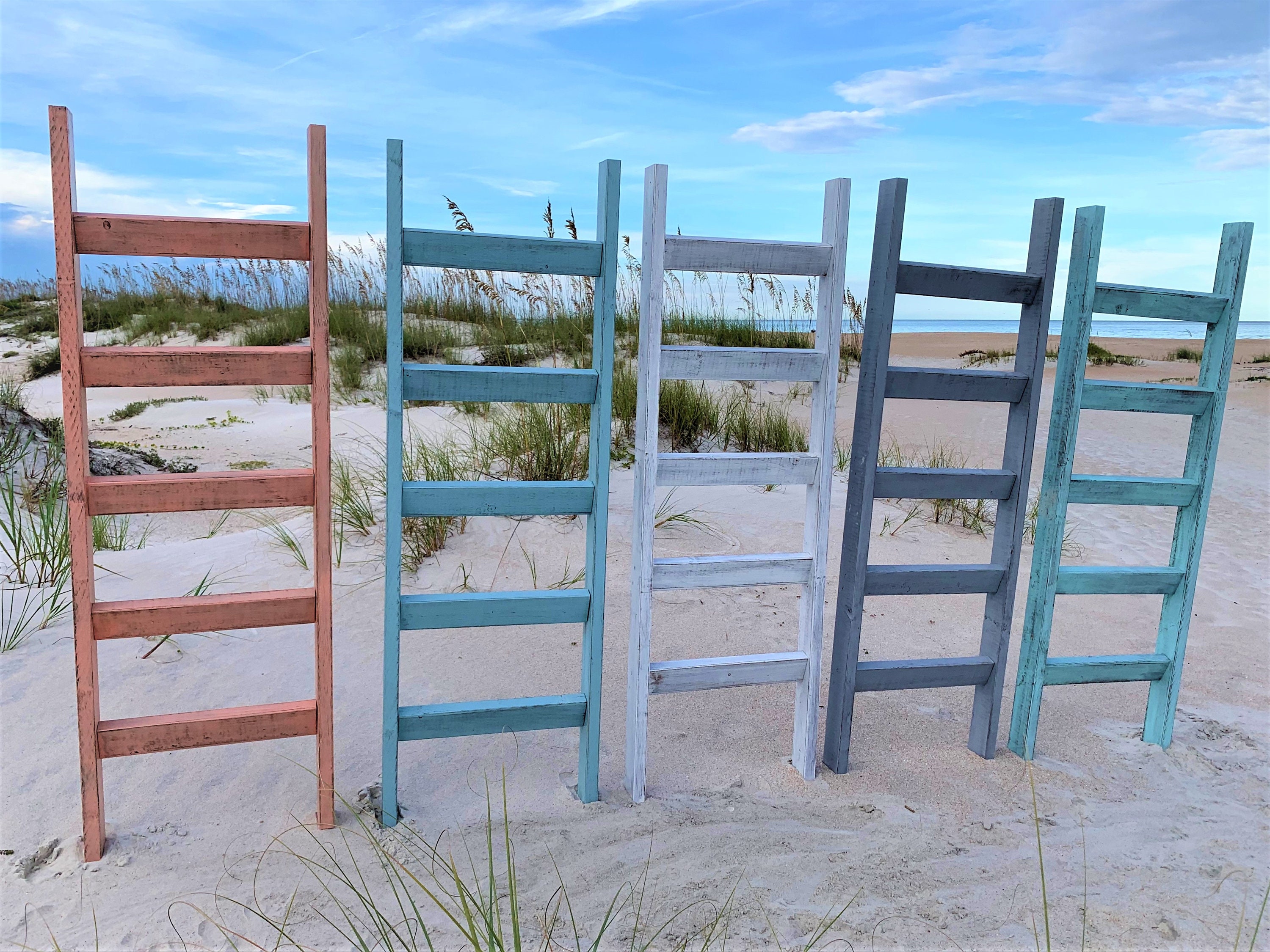 Blanket Ladder Coastal Decor Beach House Gift Rustic - Etsy