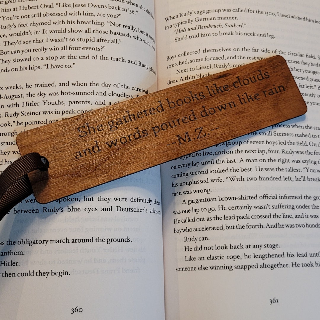 Personalized Engraved Wood Bookmark. Custom Bookmarker. - Etsy