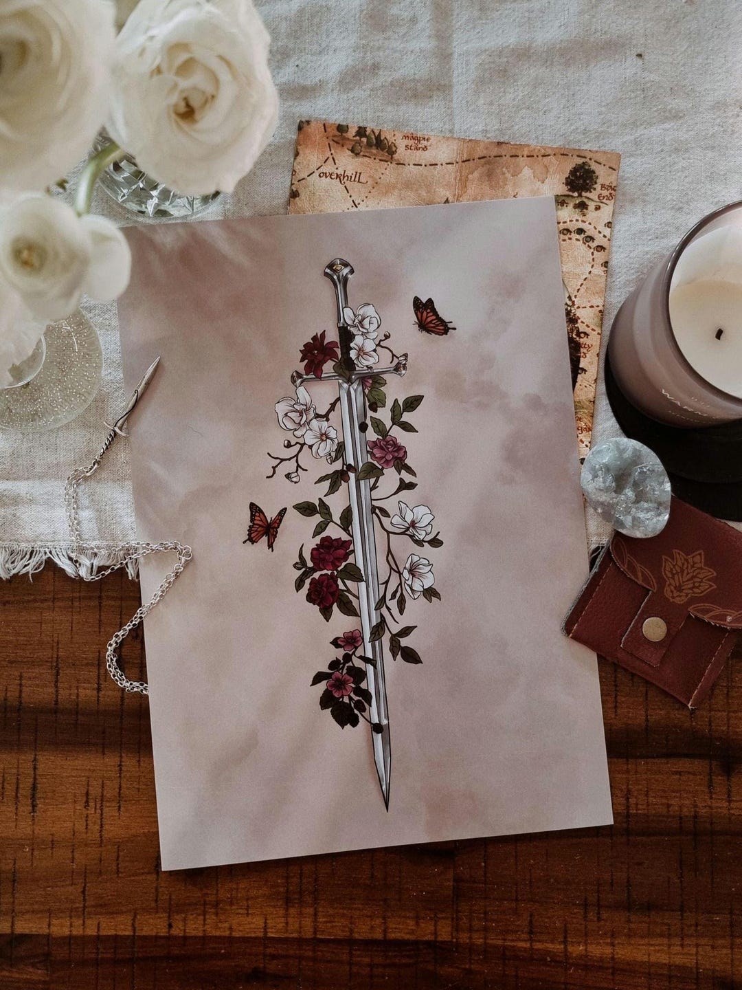 A4 Cottagecore Andúril Flame of the West Sword *DIGITAL DOWNLOAD* - Etsy