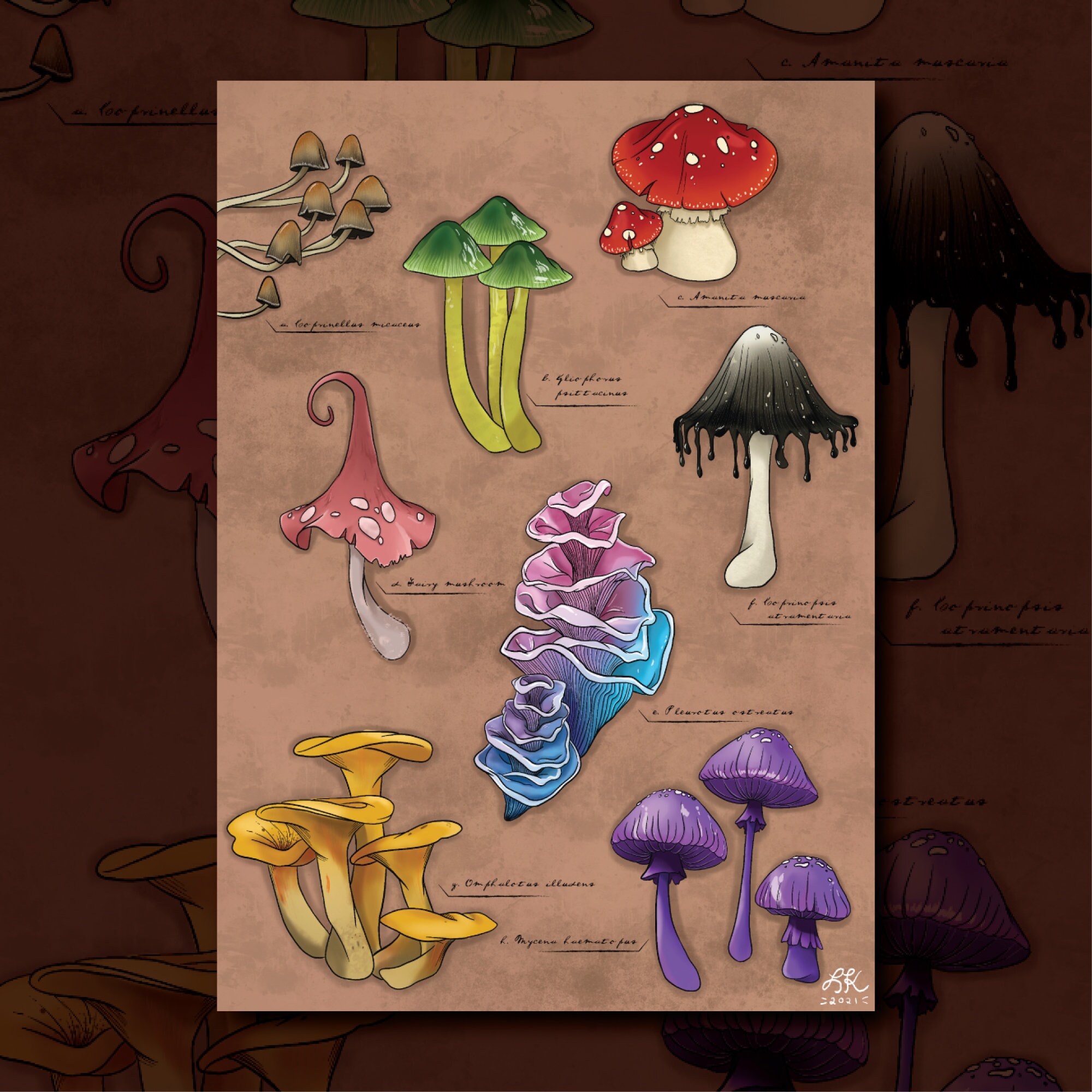 Cottagecore Mushroom Sticker Sheet - Etsy