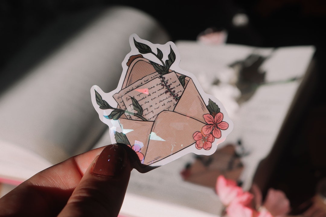 Cottagecore Letter Holographic Sticker - Etsy