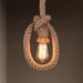 Hemp Rope Pendant Light With Knot Nautical Lighting Manila Rope Lamp ...
