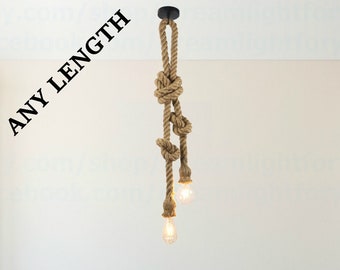 Jute Pendant Light | Etsy