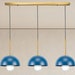 Navy Blue Dome Linear 3 Way Pendant Lamp for Kitchen Island 3 Light ...