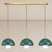 Dome Linear 3 Way Emerald Pendant Lamp for Kitchen Island 3 Light ...