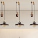 Counterweight Light Brass Rise and Fall Pendant Light Pulley Pendant ...