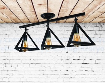 Pyramid Flush Mount Light Ceiling lighting fixture Pendant | Etsy