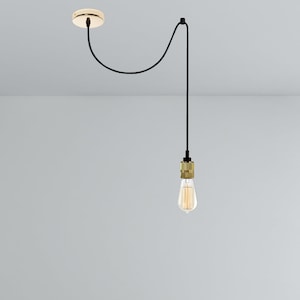 Gold Swag Pendant Light Shade Ready Lamp Socket off Center Lighting ...