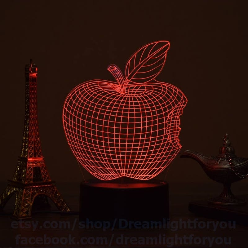 Apple Night Light - Etsy