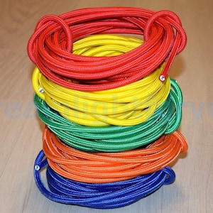 Textile Cable 1-100 Feet Lamp Cord Fabric Covered Cord Cloth Lamp Wire ...