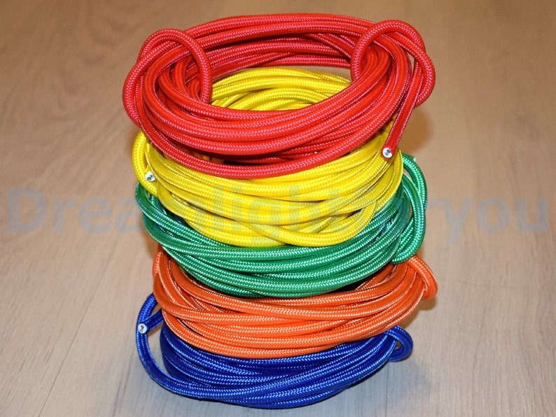 Textile Cable 1-100 Feet Lamp Cord Fabric Covered Cord Cloth Lamp Wire ...