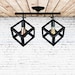 Triple Pyramid Flush Mount Ceiling Light Ceiling Lighting Fixture Flush ...