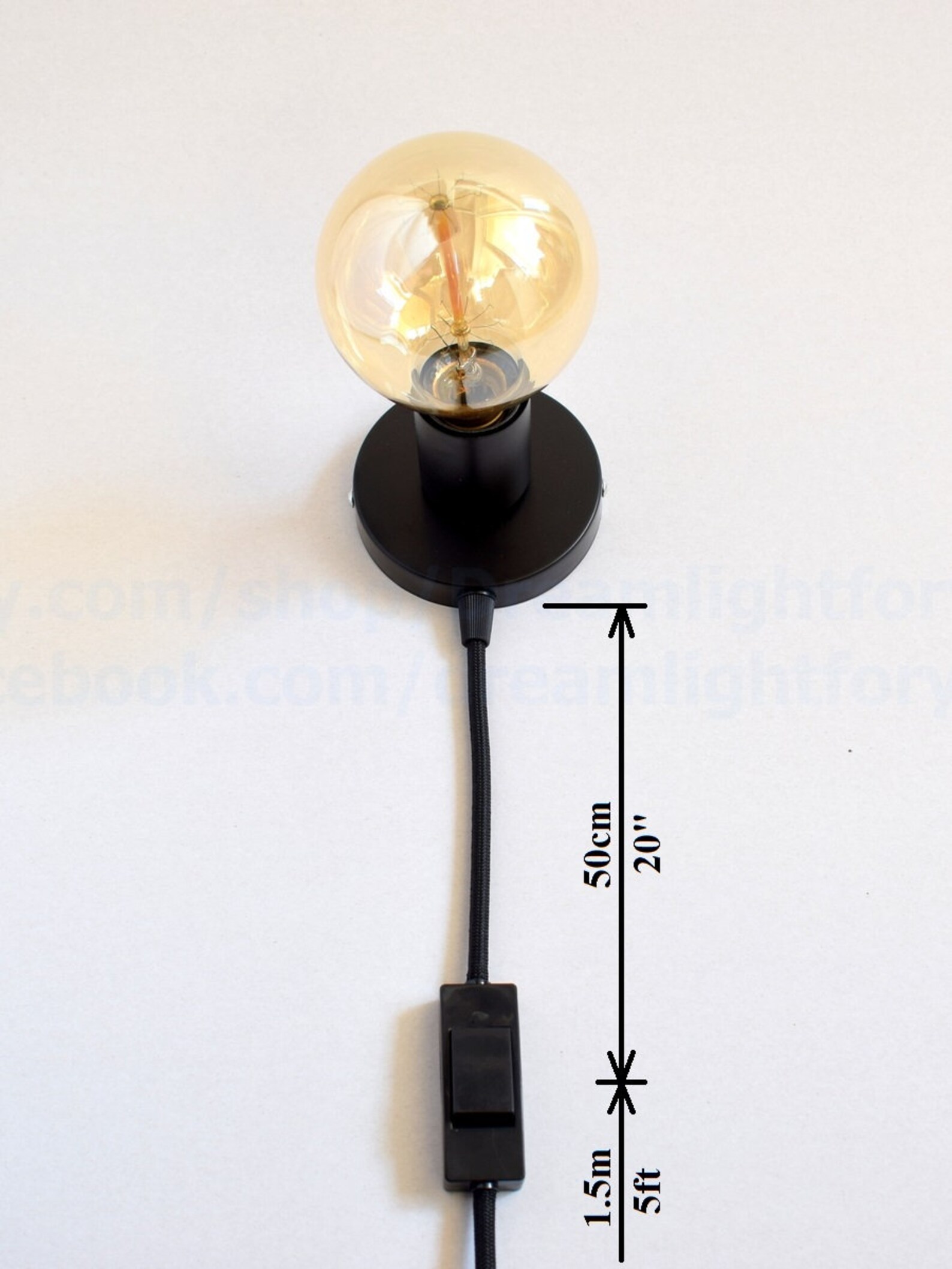 Minimalist Sconce / Ceiling Light Fixture Wall Plug in Light - Etsy