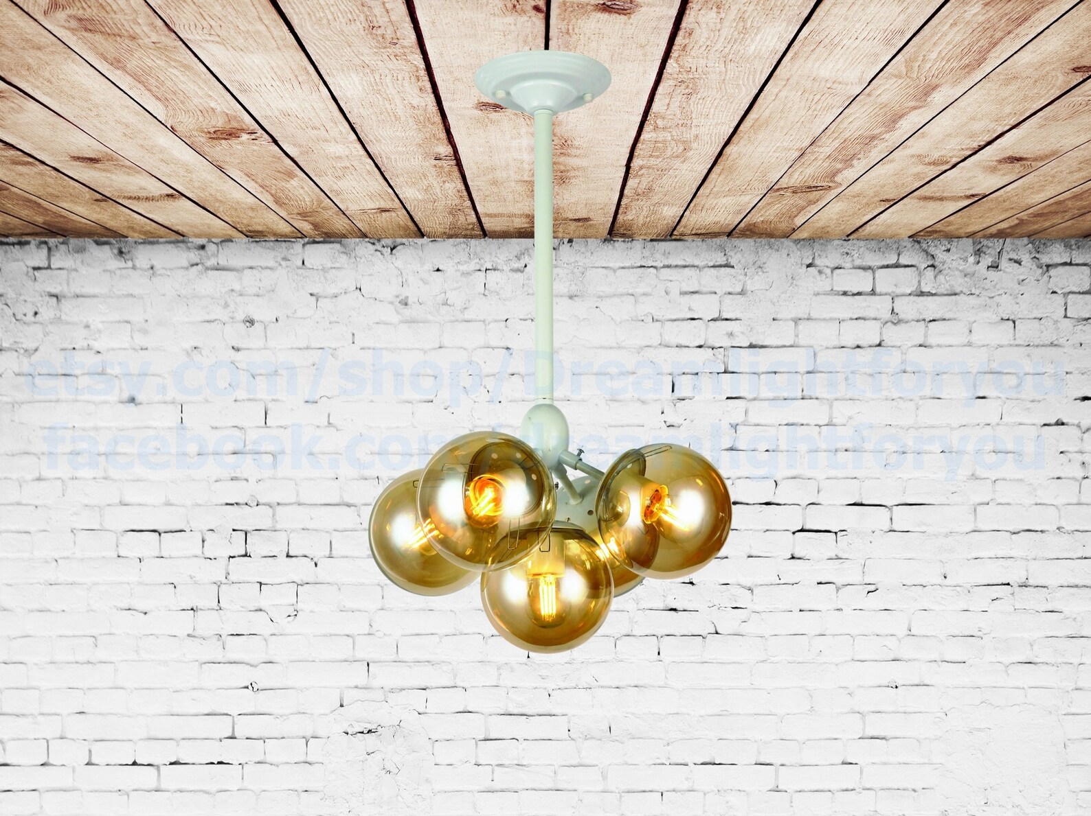 5-plafonds Pendant Chandelier Multi-light Black Chandelier 5-head ...