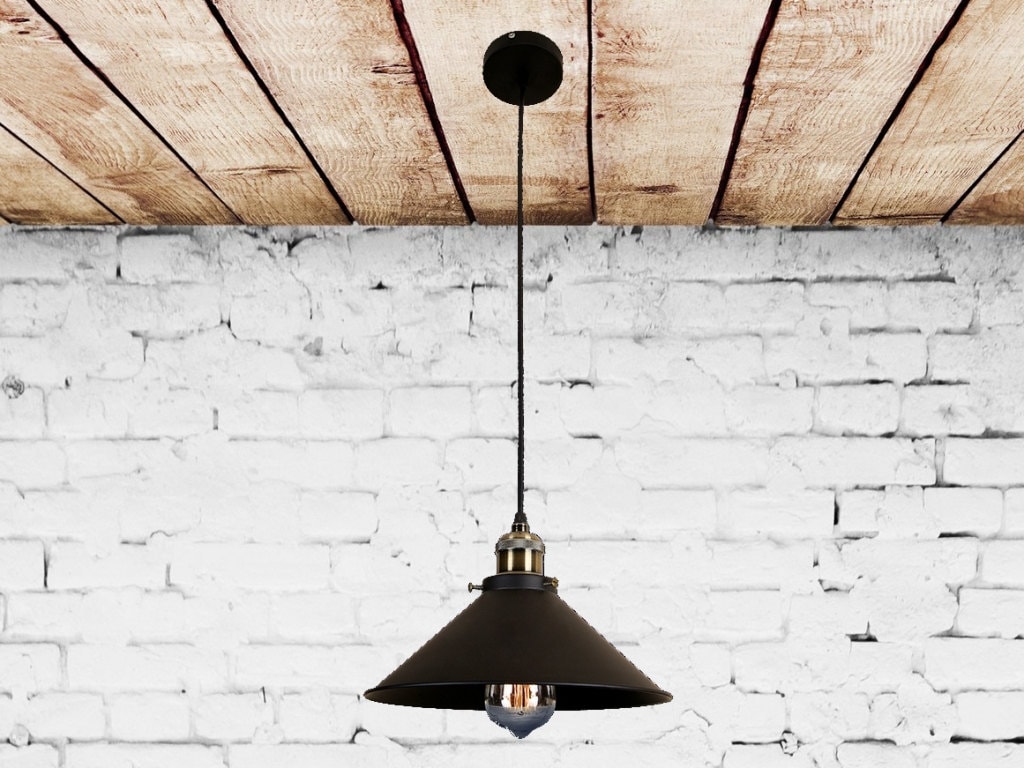 Bar Pendant light with cone shade Industrial lighting | Etsy