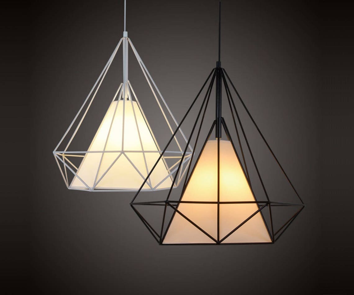 Industrial Pendant Light Cage With Plafond Industrial | Etsy