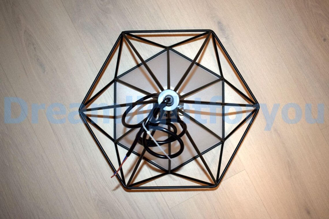 Industrial Pendant Light Cage with plafond Industrial | Etsy