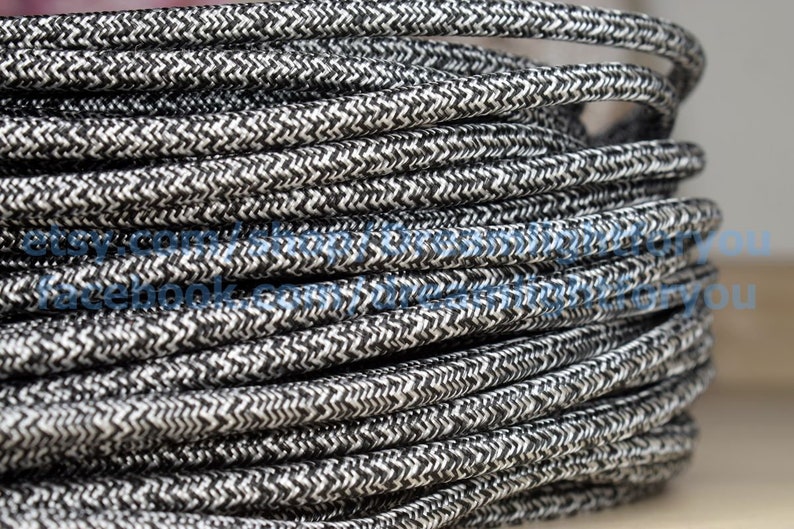 Textile Cable Fire Color Speckled Lamp Cord Rayon Fabric Covered Wire ...