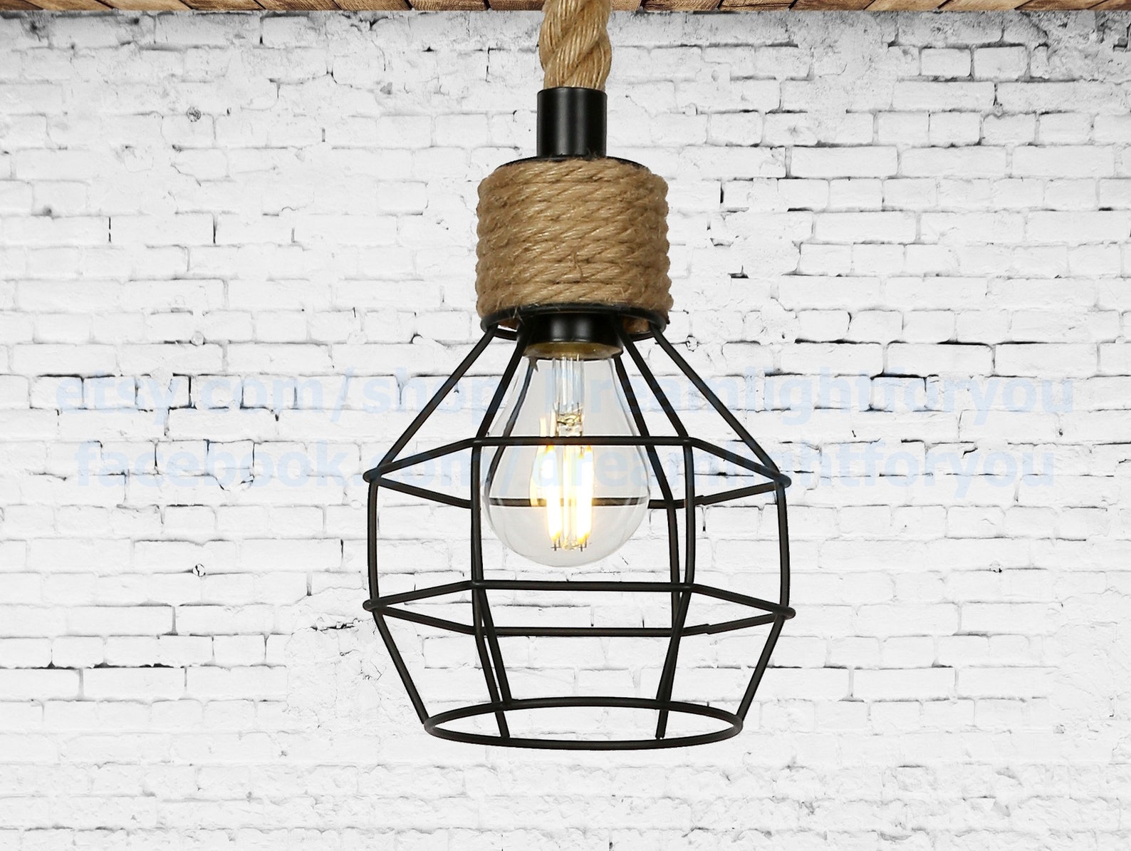 Cage Shade Farmhouse Rustic Lighting Industrial Lighting | Etsy