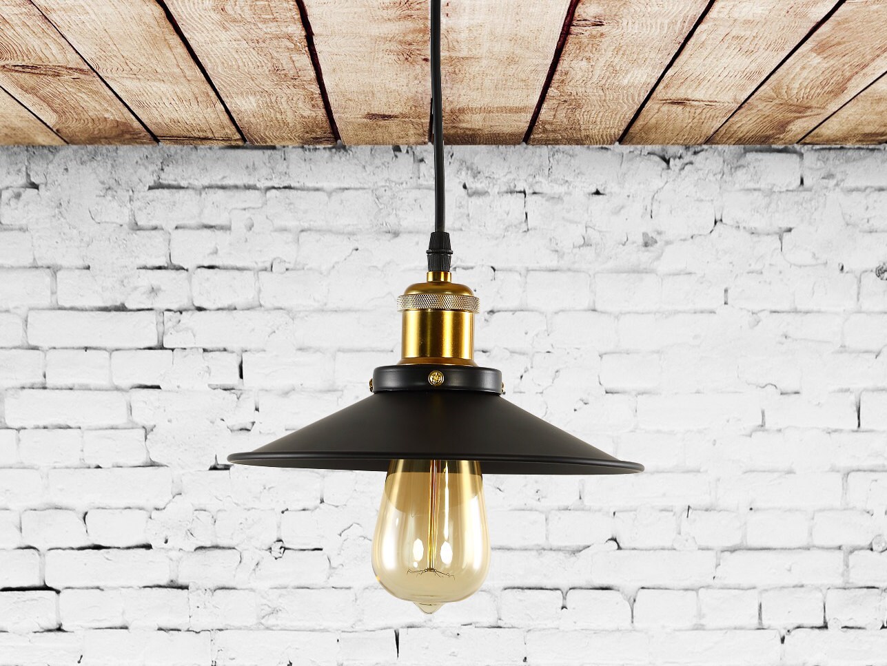 Industrial Pendant lighting with cone shade Industrial style | Etsy
