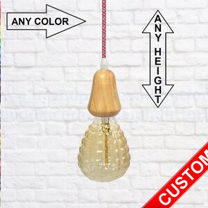 Wooden Light Socket Pendant Light Minimalist Wooden White Pendant Light ...