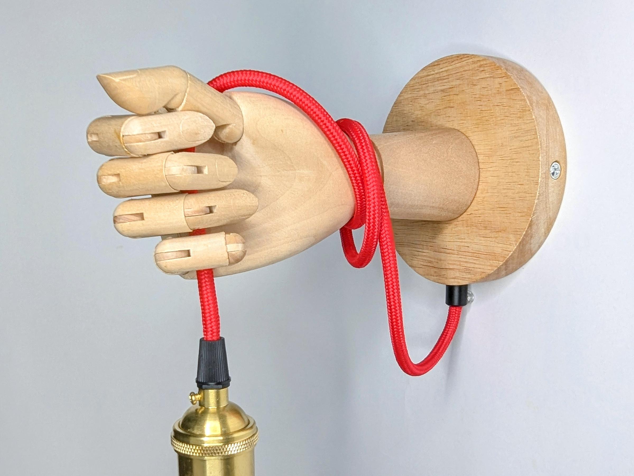Wooden Hand Wall Sconce Light Quaint Wall Light Original Lighting ...