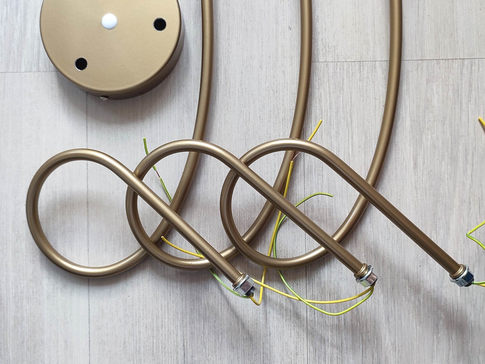 Golden Triple Ceiling Light Fixture 3 Light Chandelier Semi - Etsy