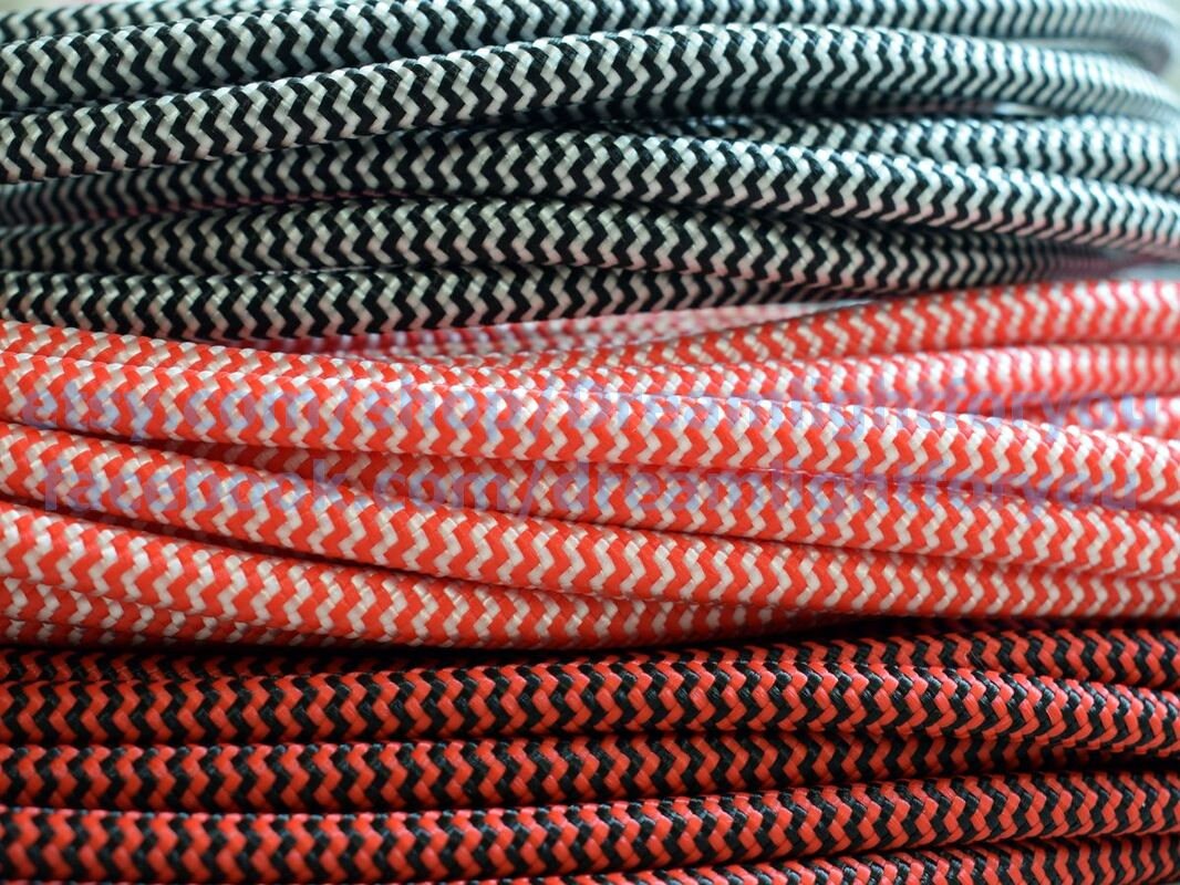 Textile Cable 1-50meters (3-166ft) Cloth Covered Wire Rayon Fabric Cord ...