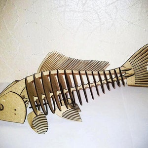 Carp 3D Puzzle Gift for fisher Fishing trophy MDF fish Wood | Etsy