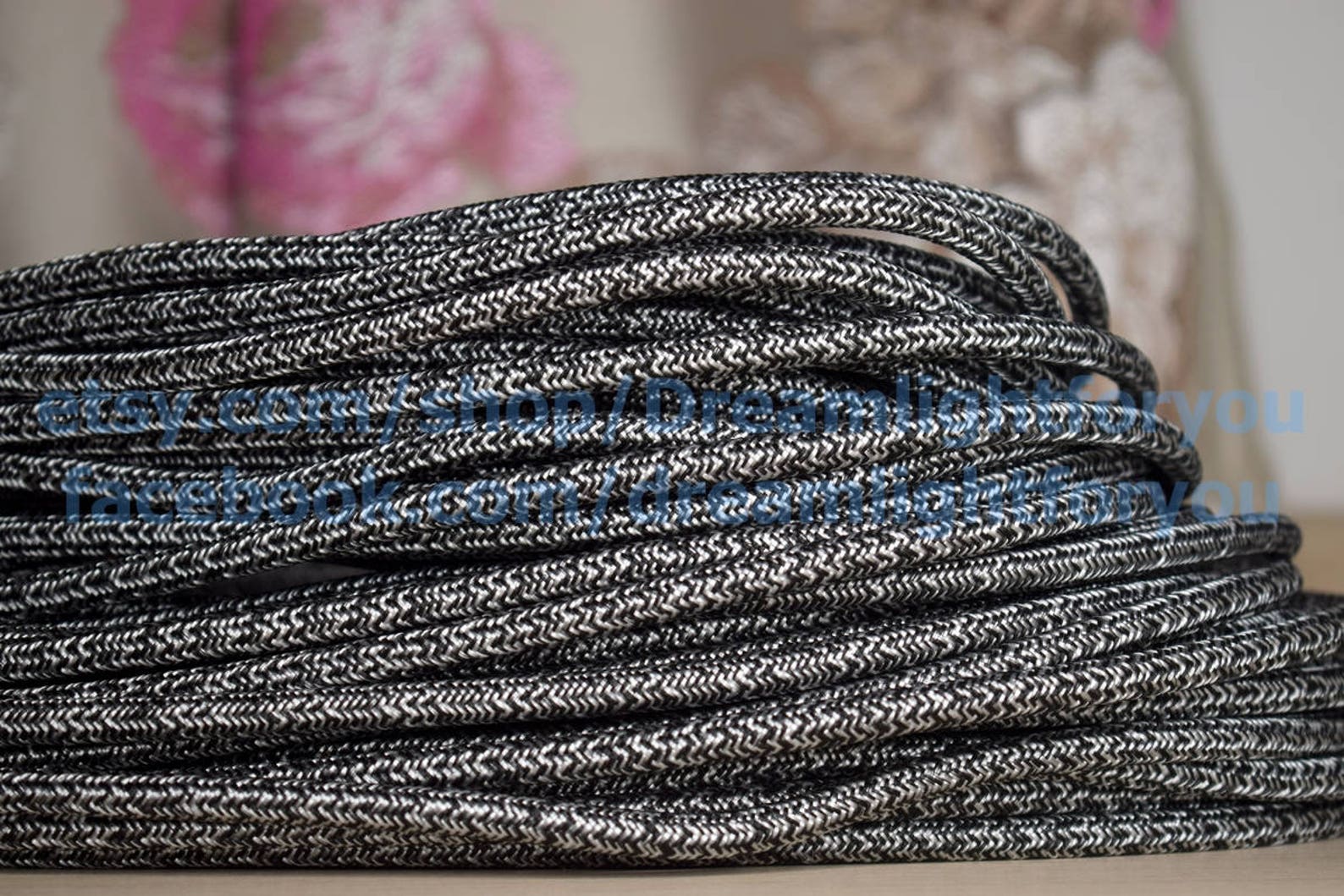Fabric Wire 1-25meters 3-80ft Lamp Wire Fabric Cable Fabric - Etsy