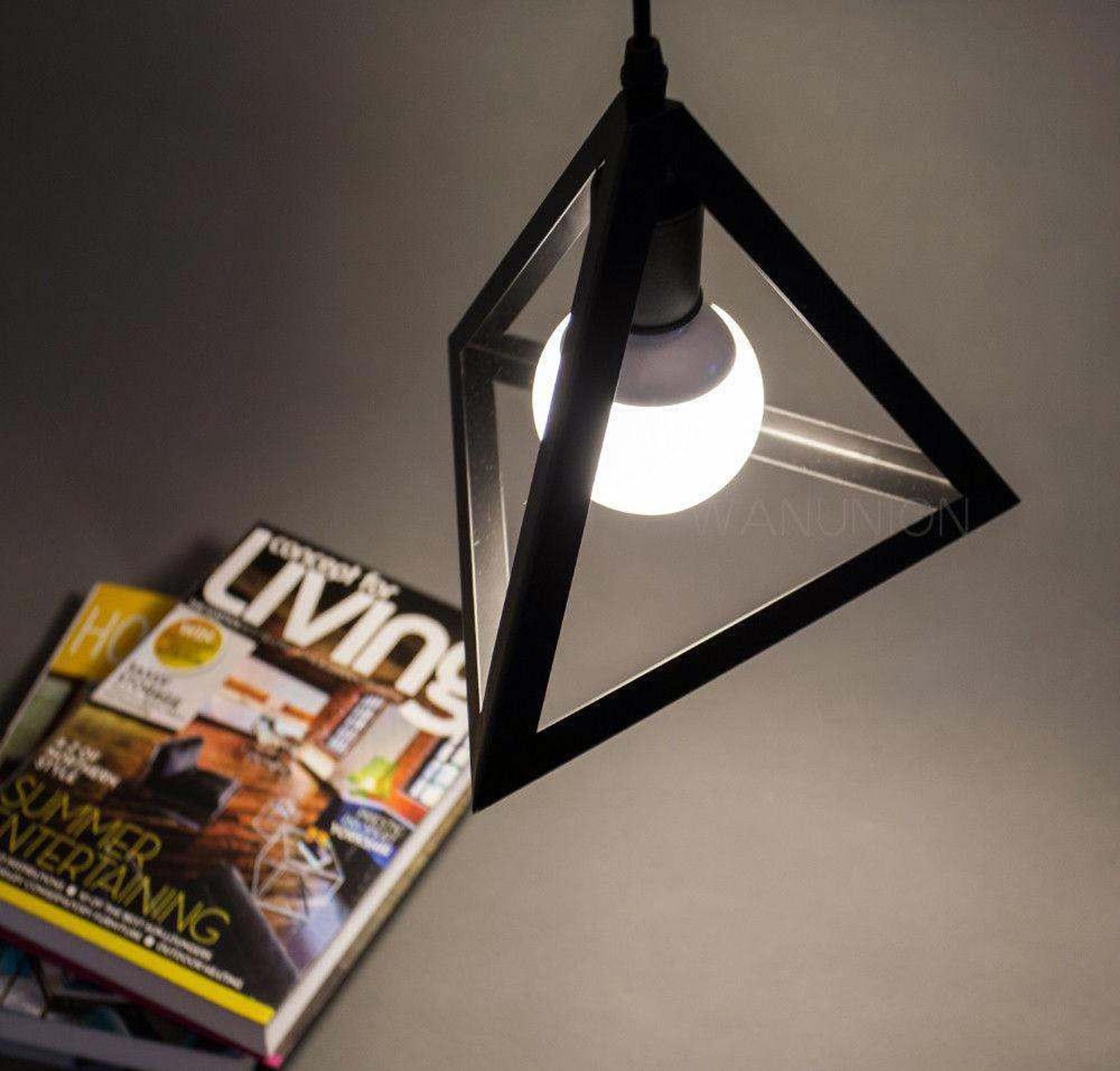 Iron Pyramid Pendant Light Stylish Chandelier Kitchen - Etsy
