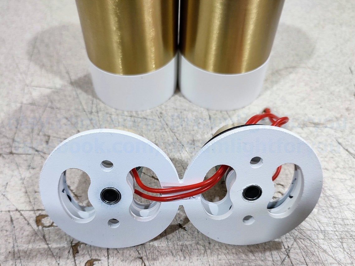 Coral Color Ceiling Mount Triple Downlight Spot Light Pipe Brass ...