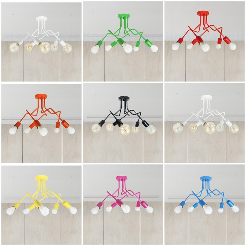 Colorful Semi Flush Mount Ceiling Light Kids Ceiling Light Fixture ...