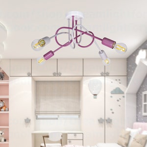 Green White Semi Flush Mount Ceiling Light Kids Ceiling Light Fixture ...