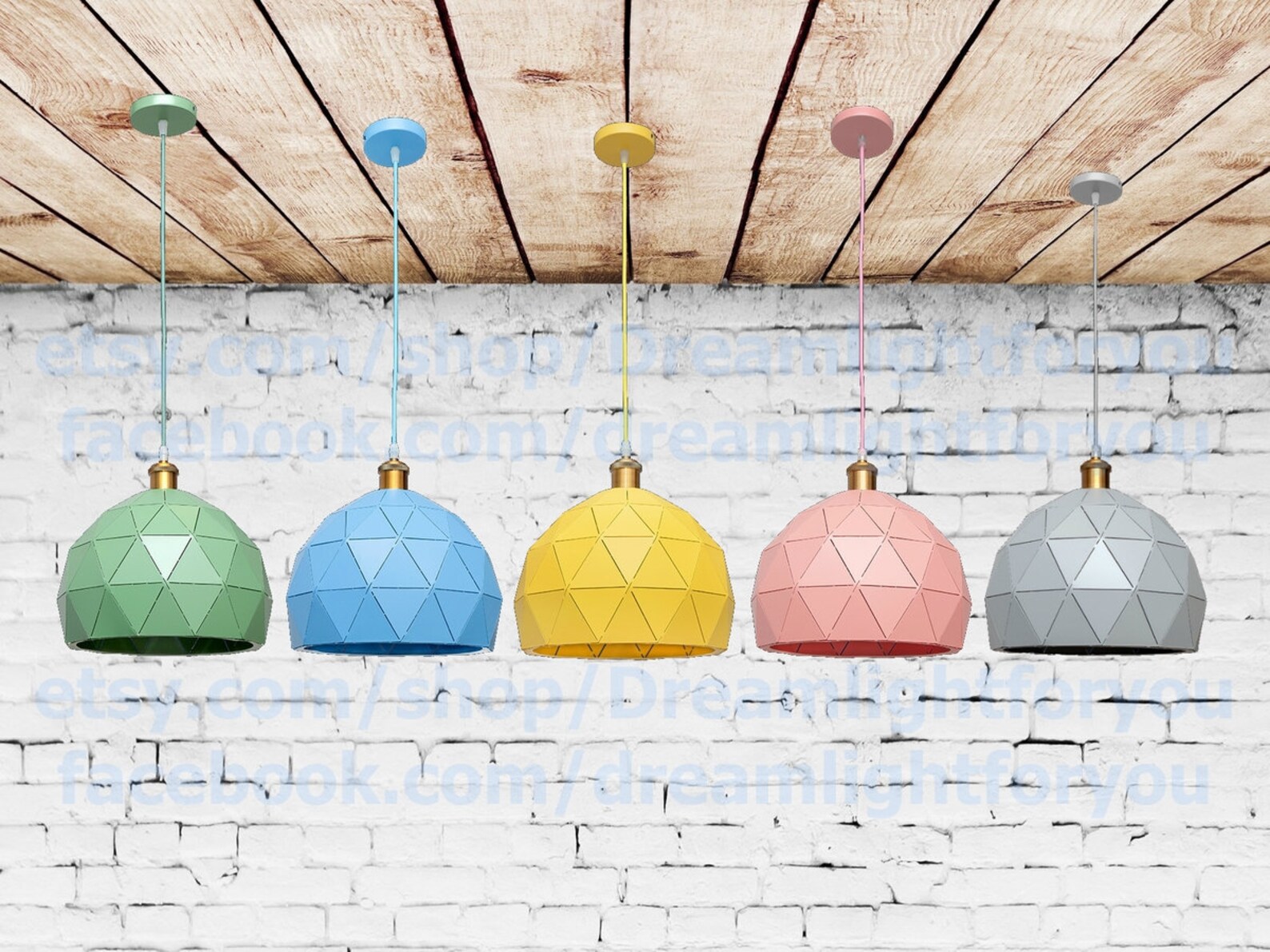 Modern colored Pendant Lighting Polygon pendant Light Kitchen | Etsy