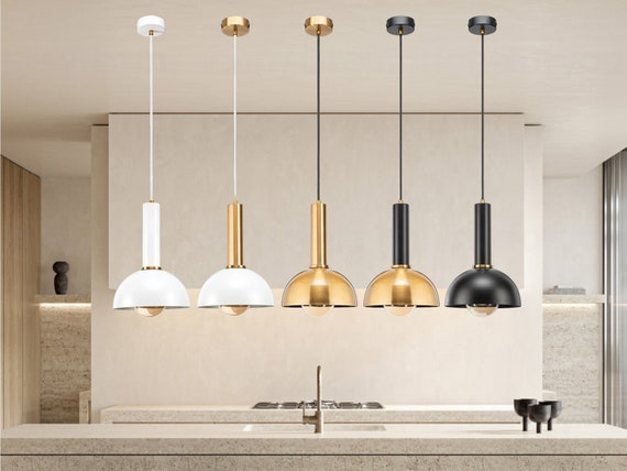 Suspended Kitchen Lighting Drop Kitchen Pendant Lights Black