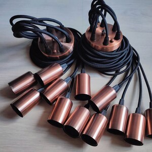 Dining Room Light Fixture Copper Spider Light Fixture 3-20 - Etsy