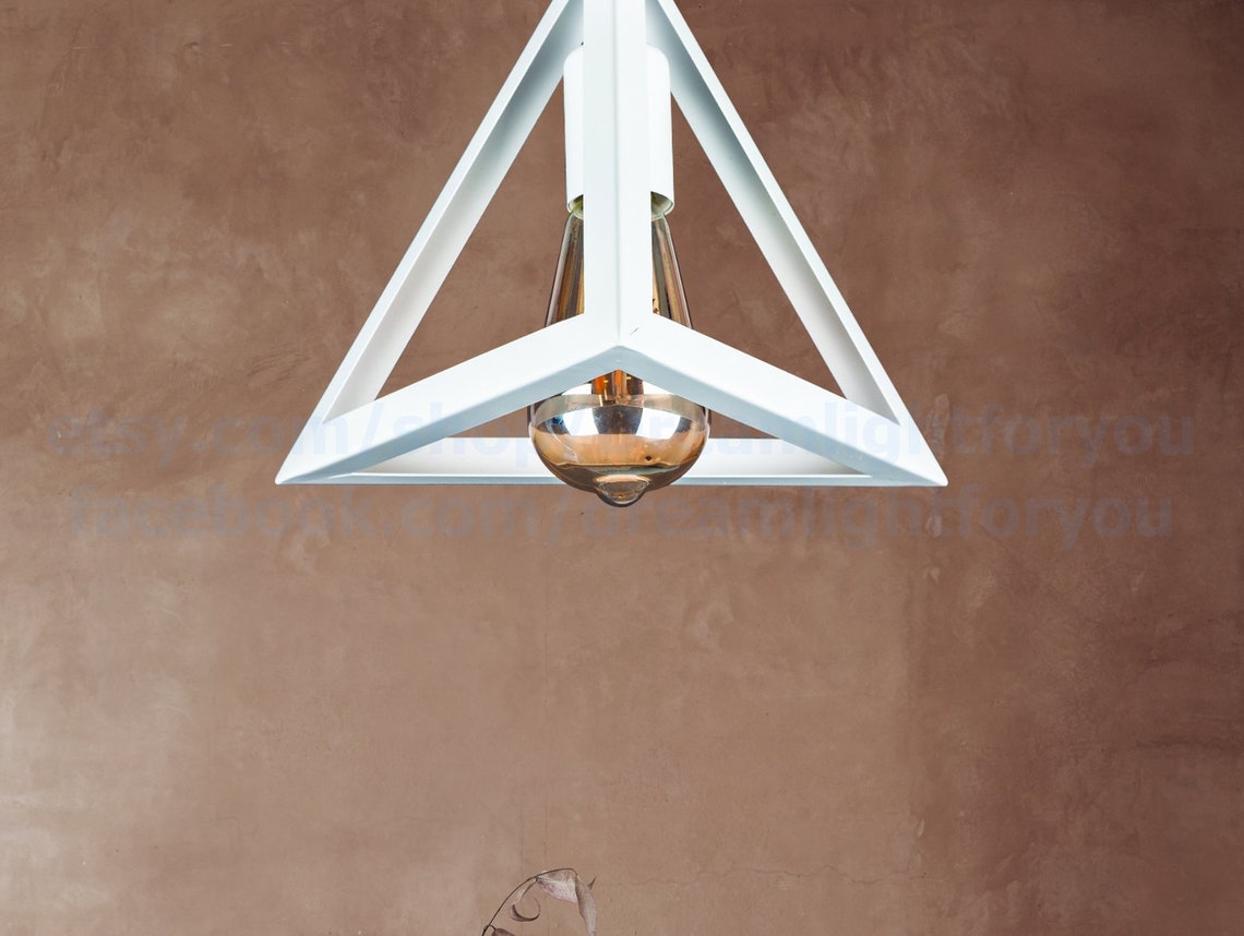 White Pyramid Flush Mount Lighting Kitchen Island Light - Etsy