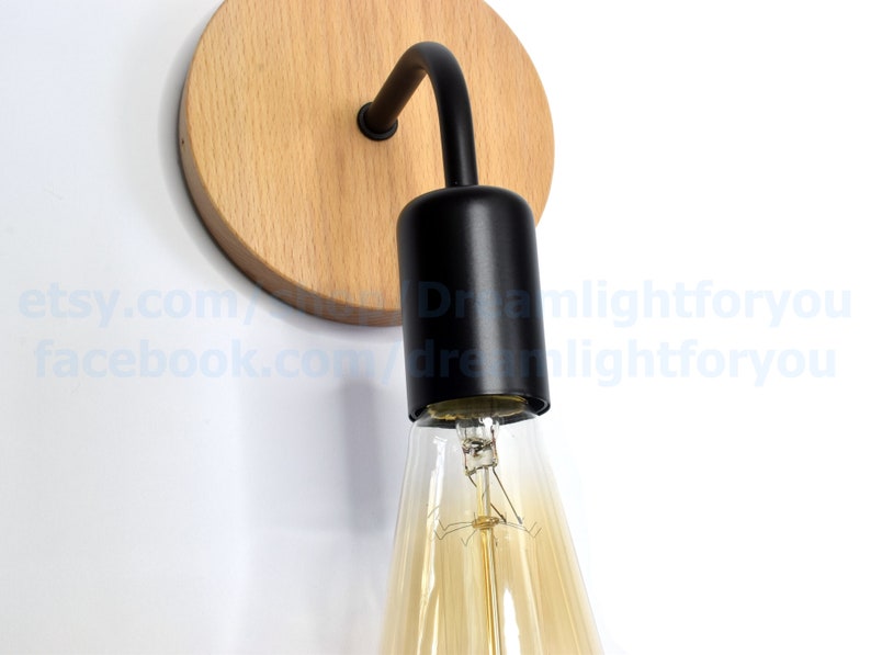 Wooden Wall Sconce Simple minimalist bend sconce Wall mount | Etsy