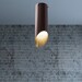 Flush Mount Sloped Pipe Ceiling Light Fixture Brass Patina Cylindrical ...