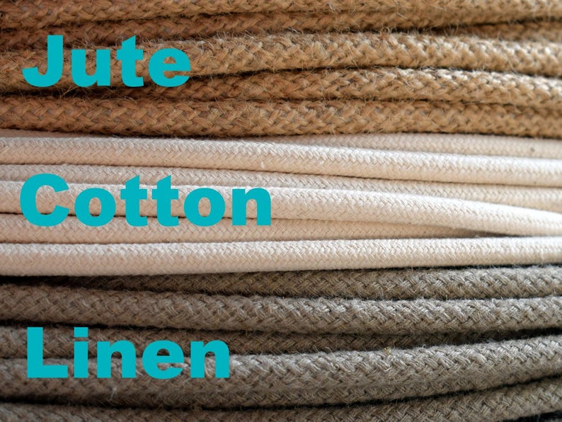 Cotton Textile Cable 1-25m (3-80ft) Fabric Covered Wire Fabric Lamp ...
