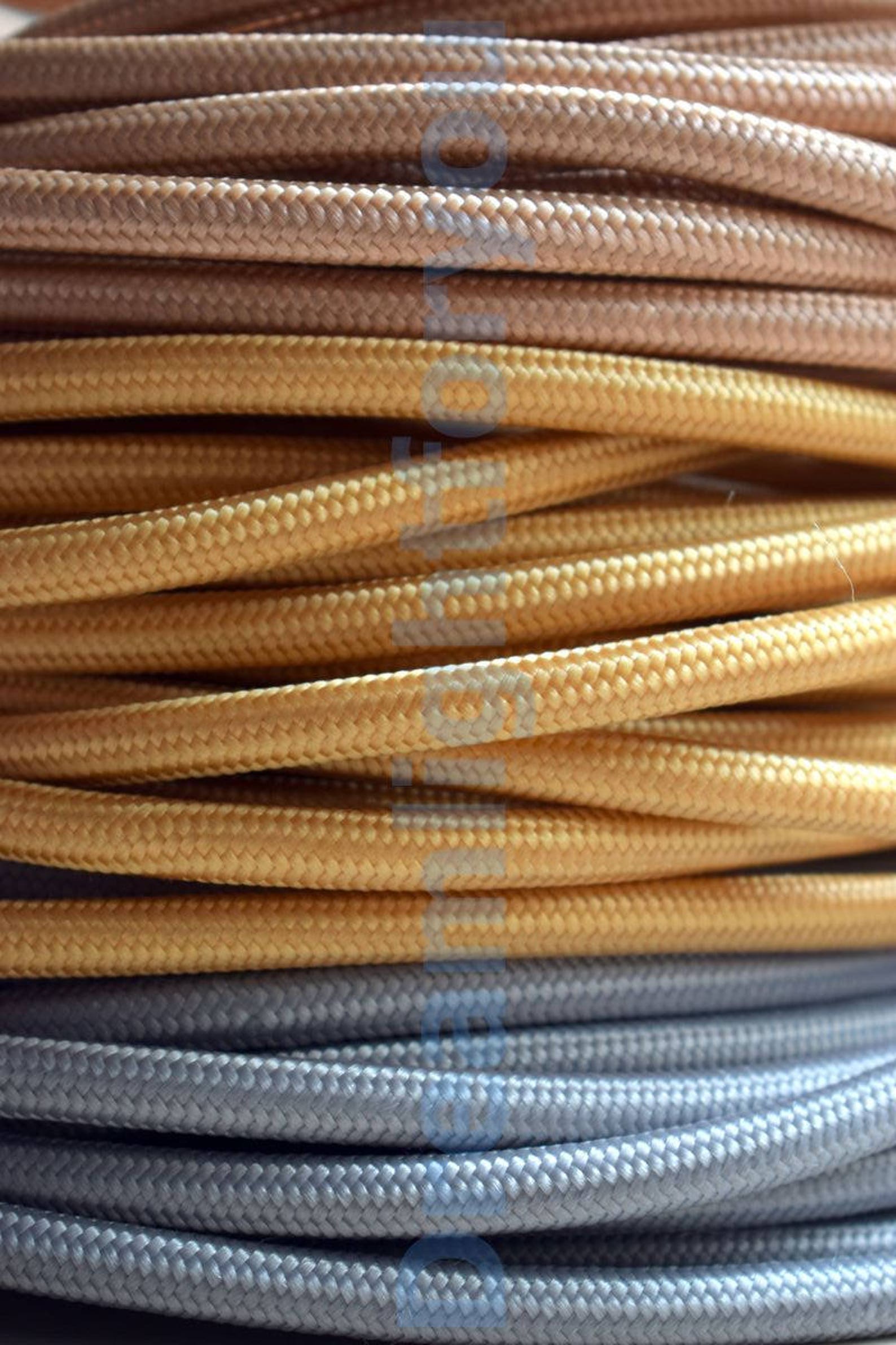 Gold Silver Cocoa Textile Cable 1-25m 3-80ft Fabric Covered - Etsy