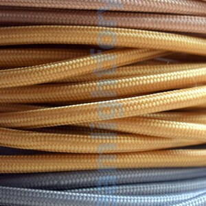 Gold Silver Cocoa Textile Cable 1-25m (3-80ft) Fabric Covered Wire ...