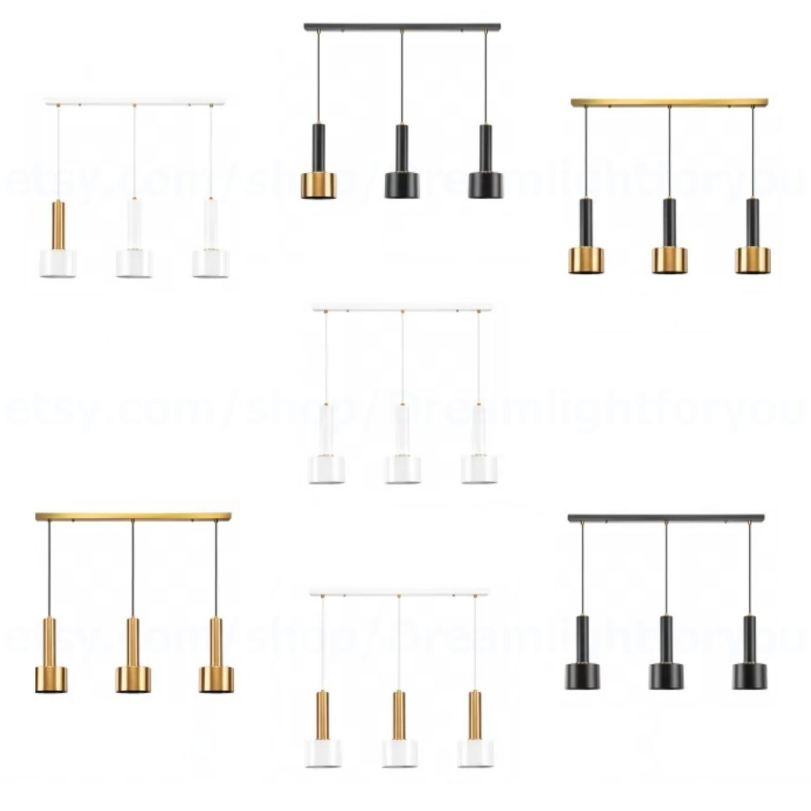 Kitchen Bar Hanging Lights Tube Shaped Pendant Light for Kitchen Island ...